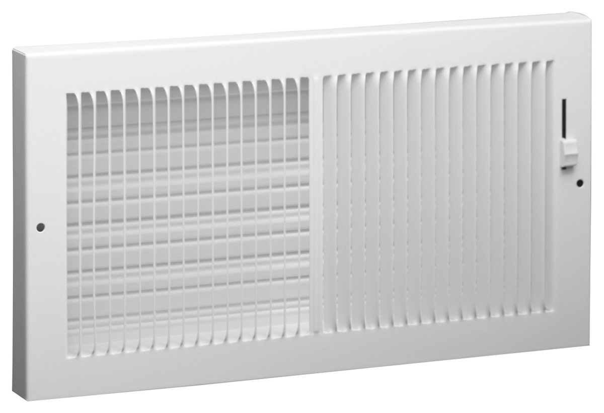 AmeriFlow® 367W12X6 Steel Baseboard Register, 1/3" Fins, White, 12" x 6 ...