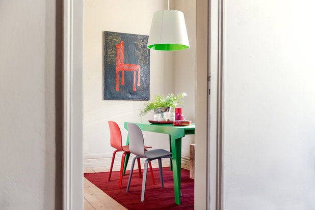 Eine Farbkombi – 6 Styles: Esszimmer in Rot, Grün und Weiß