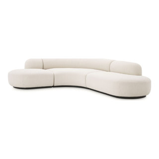 Bouclé Cream Organic-Shaped Sofa | Eichholtz Björn - Contemporary ...