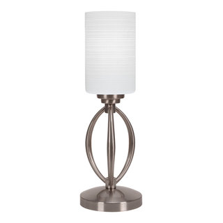 Marquise Accent Lamp In Brushed Nickel Finish With 4" White Matrix ...