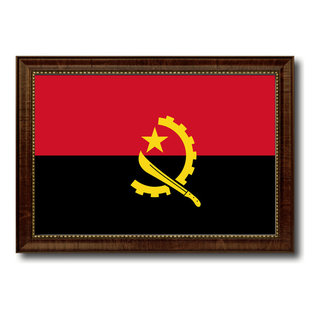 Angola Country Flag Canvas Print, 15"x21", 21"x30" - Traditional ...