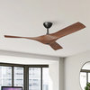 52 in. Indoor Brown Ceiling Fan with Remote and DC Motor, 6-Speed ...