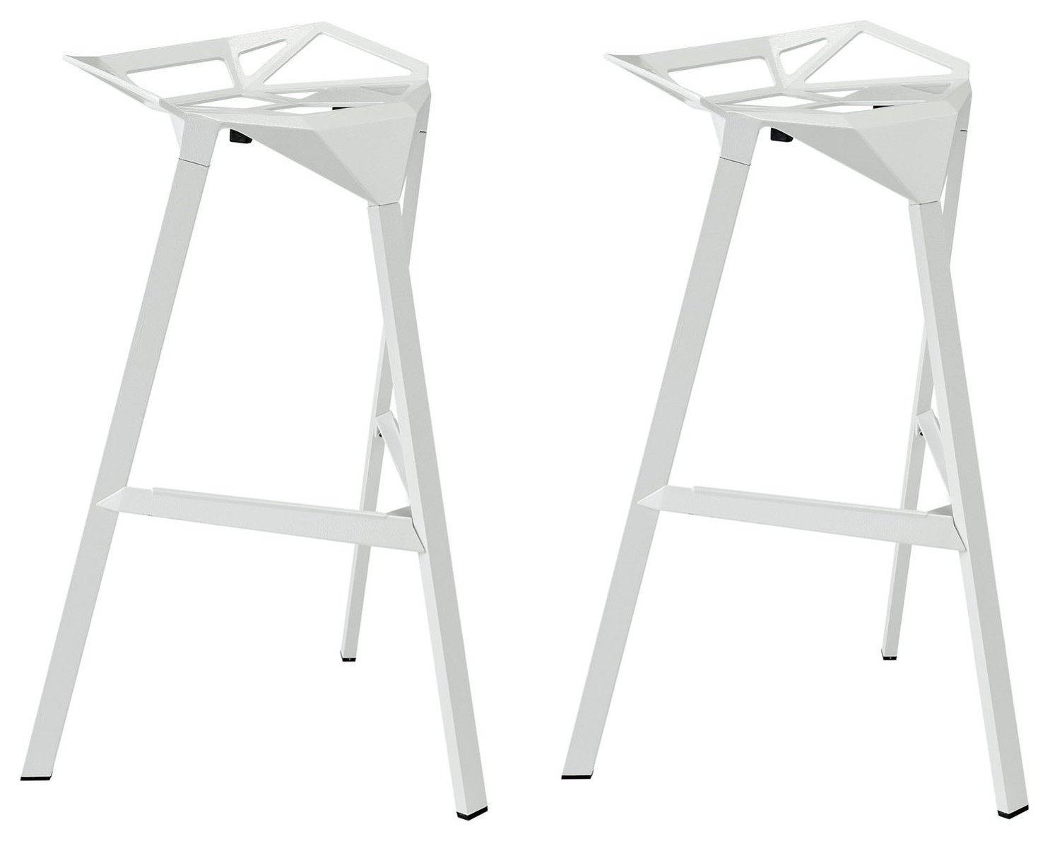 Modway Furniture Launch Stacking Bar Stools, Set of 2, Black ...
