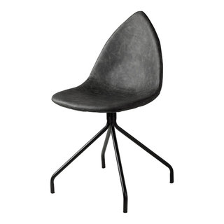 Drop-Style Distressed Gray Dining Chair - Industrial - Dining Chairs ...