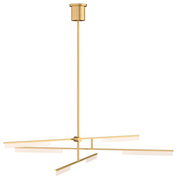 Tech Lighting Klee 6-Light Chandelier, Natural Brass 700KLE6NB-LED930 ...