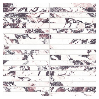 Touche Brick Stacked Rubis Porcelain Floor and Wall Tile - Contemporary ...