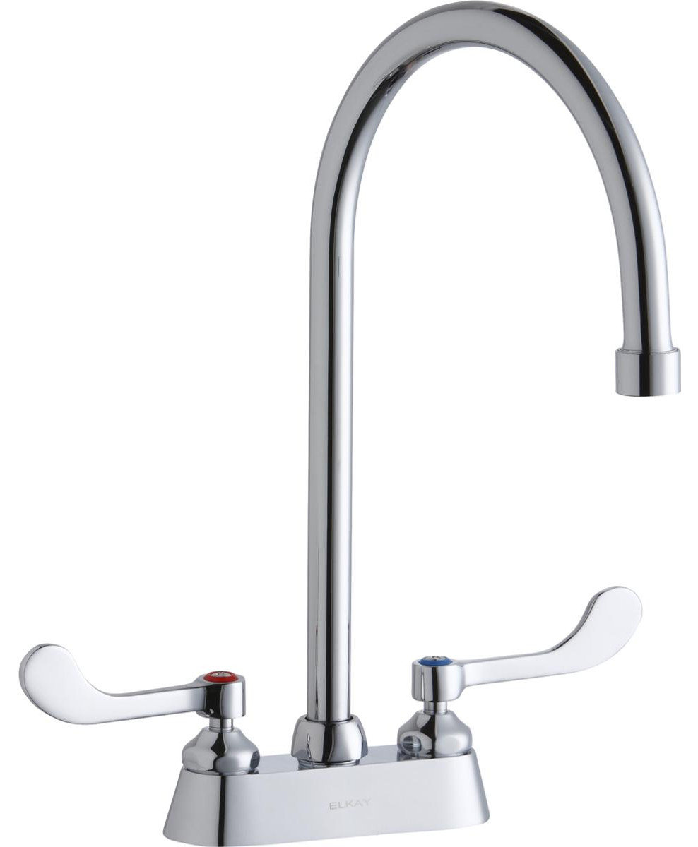 Elkay 4" Centerset With Exposed Deck Faucet and 8" Gooseneck Spout - Contemporary - Utility Sink ...