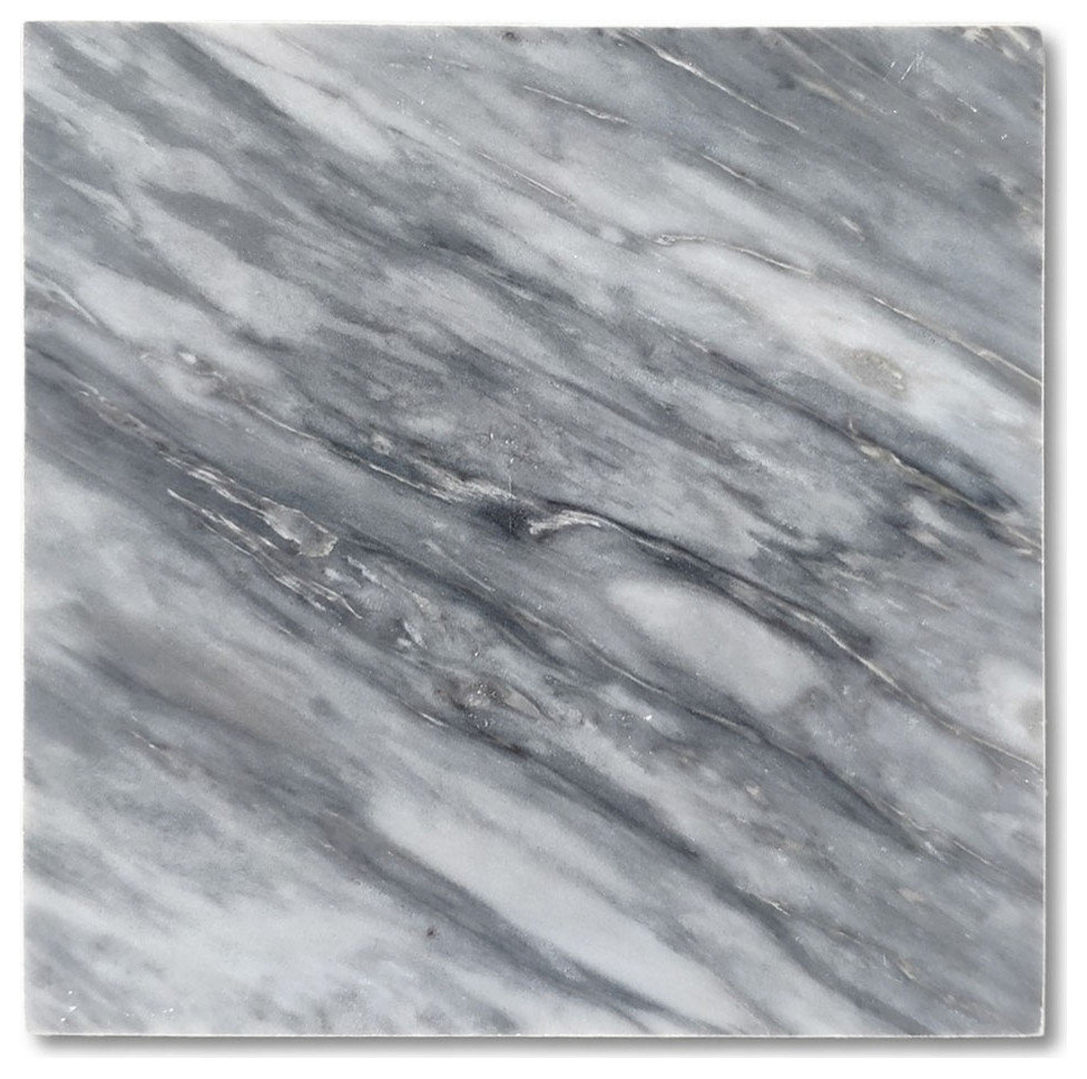 Bardiglio Gray Marble 6x6 Wall Floor Kitchen Bathroom Tile Polished ...