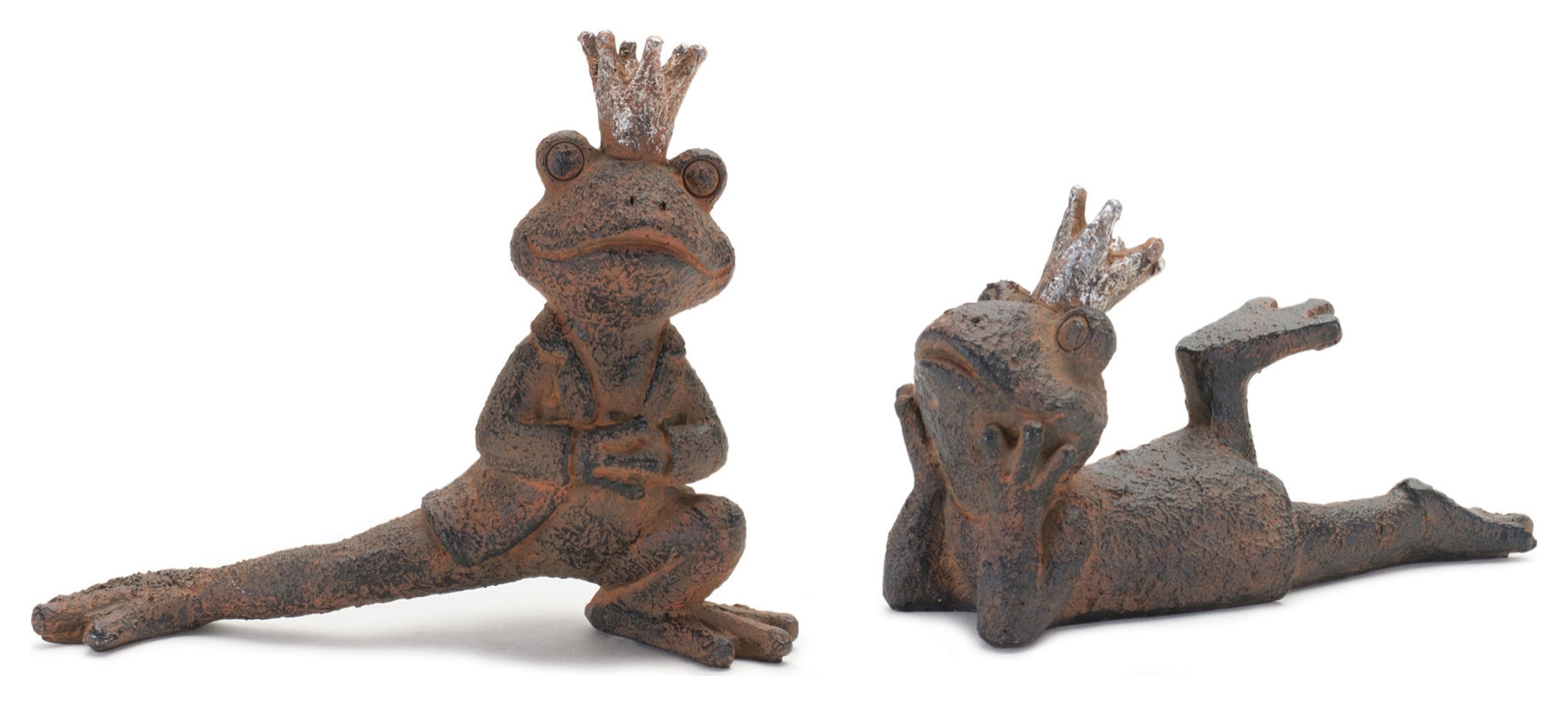 Royal Lounging Frog Figurine, 6-Piece Set - Eclectic - Garden Statues ...