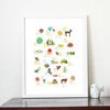 Nature Themed English Alphabet 18x24 Wall Art Poster - Contemporary ...
