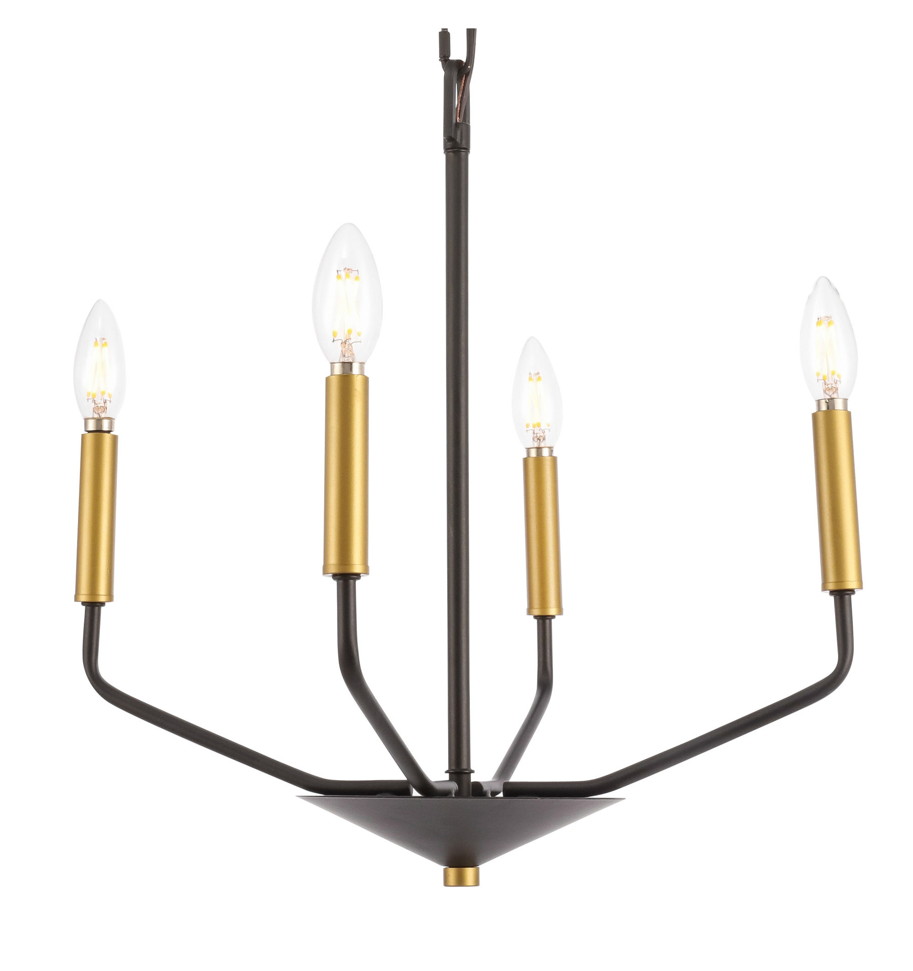 Elegant Lighting LD8023D18 Enzo 4 Light 18"W Taper Candle ...