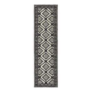 Kaleen Indoor-Outdoor Midcentury Modern Ayrlies Garden Graphite Area ...