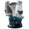 Great White Shark on Waves Glass Salt and Pepper Shaker, 3-Piece Set ...