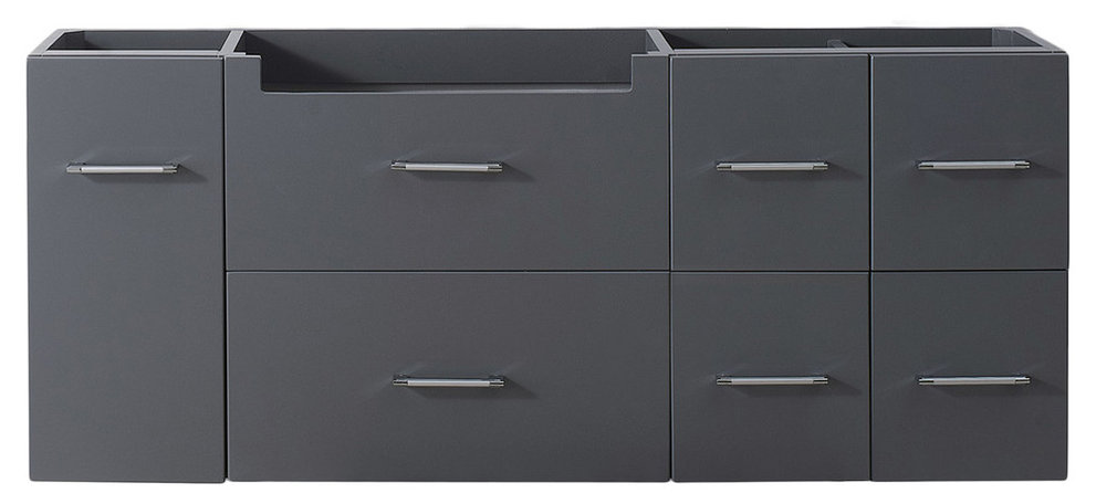 Hazel 55" Cabinet Only in Grey - Modern - Bathroom Vanities And Sink ...