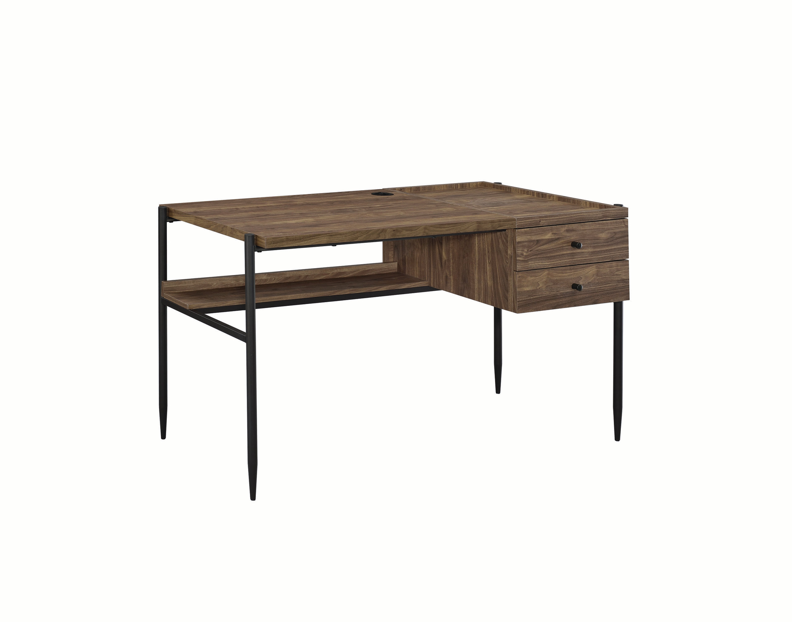 Benzara BM196784 Transitional Style 2 Drawer Wooden Writing Desk, Brown ...