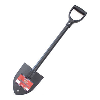Bully Tools 92712 14-Gauge Round Point Trunk Shovel with Poly D-Grip ...