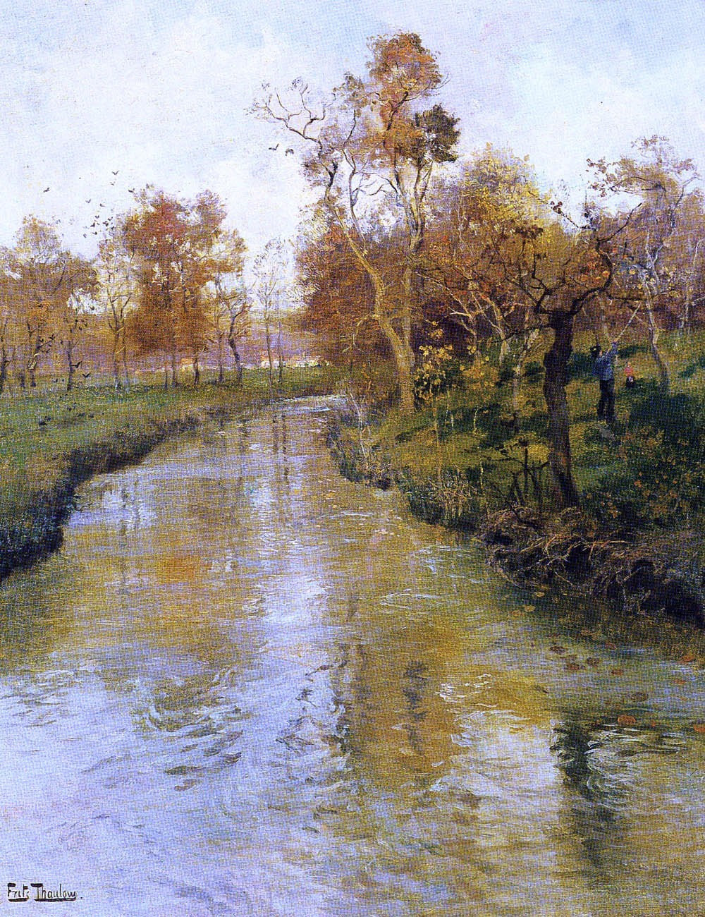 Fritz Thaulow Autumn Wall Decal, 21x28 - Traditional - Wall Decals - by ...