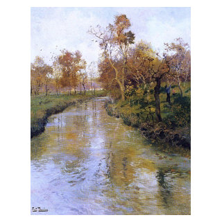 Fritz Thaulow Autumn Wall Decal, 21x28 - Traditional - Wall Decals - by ...