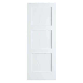 3 Flat Panel 9mm Square 1-3/8"-18"-80" Primed Slab Interior Door ...