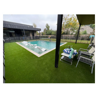 Custom Turf Poolside Installation - Modern - Pool - Dallas - by ...
