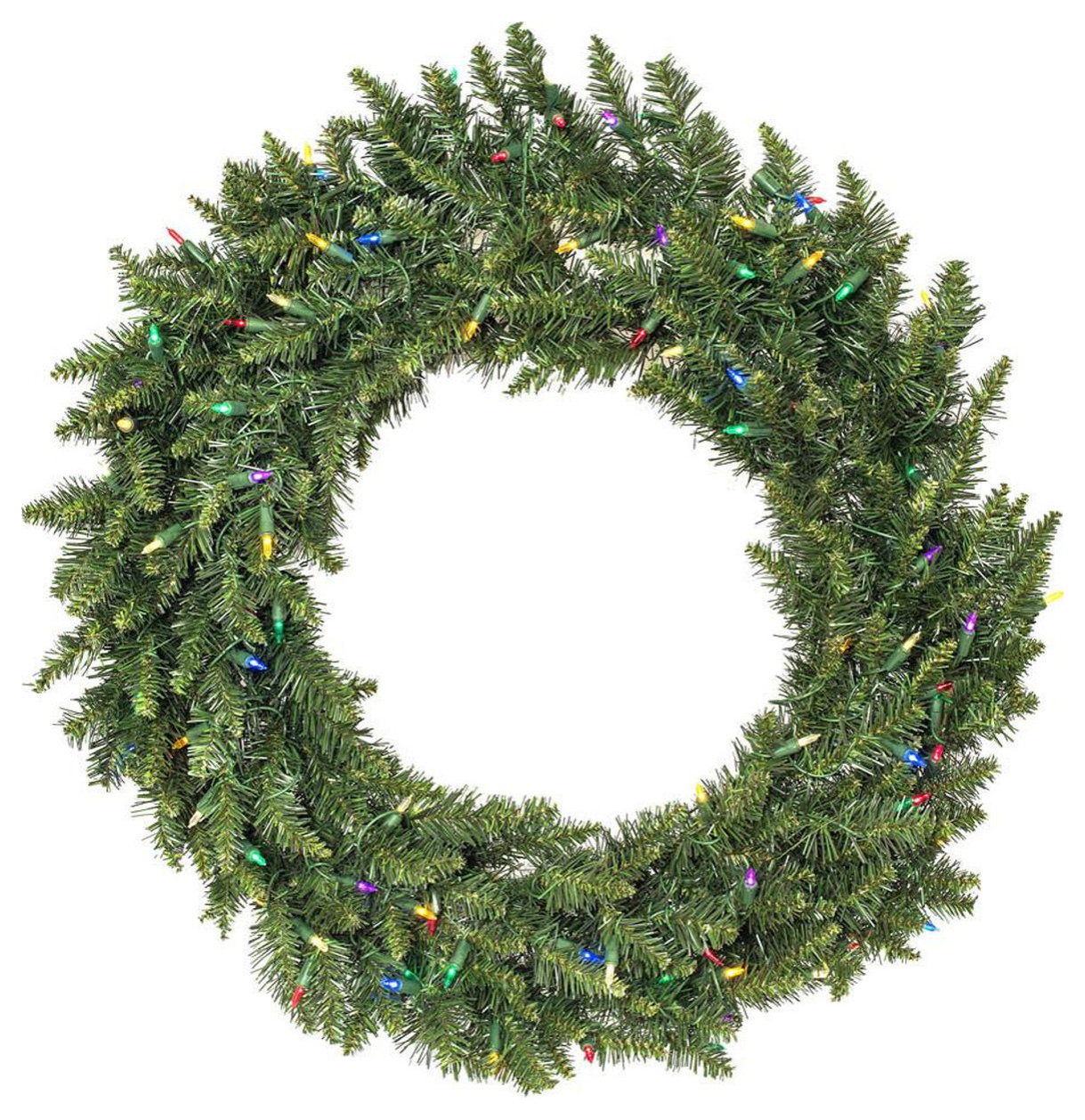 42" Camdon Fir Wreath 150Led Multi - Traditional - Wreaths And Garlands ...