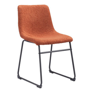 Smart Dining Chair, Set of 2, Burnt Orange - Contemporary - Dining ...