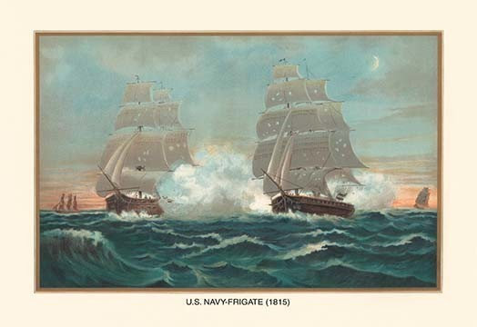 U.S. Navy Frigate, 1815, 20" x 30" - Traditional - Prints And Posters ...