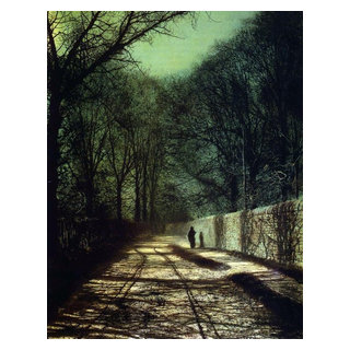 John Atkinson Grimshaw Tree Shadows on the Park Wall Wall Decal, 21x28 ...