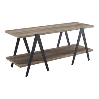 Contemporary 2-Tier A-Leg TV Stand for TVs up to 55" - Industrial ...