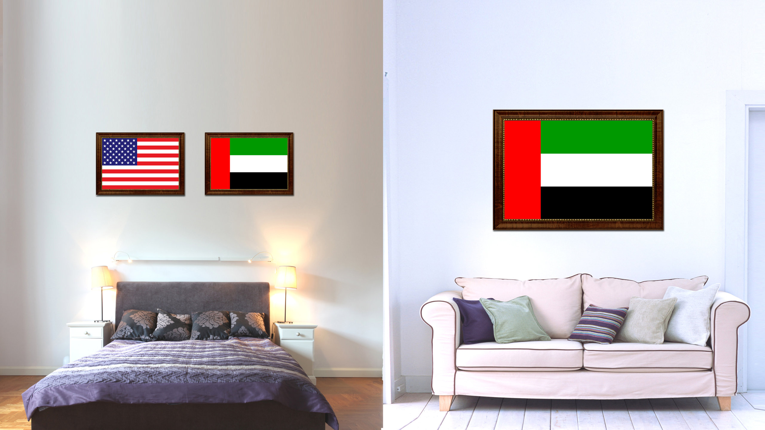 United Arab Emirates Country Flag Canvas Print, 15"x21", 27"x39 ...