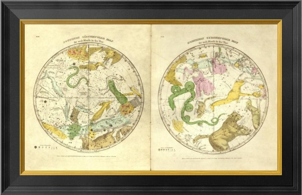 "Circumpolar Map for each Month of the Year, 1835" by Elijah H. Burritt ...