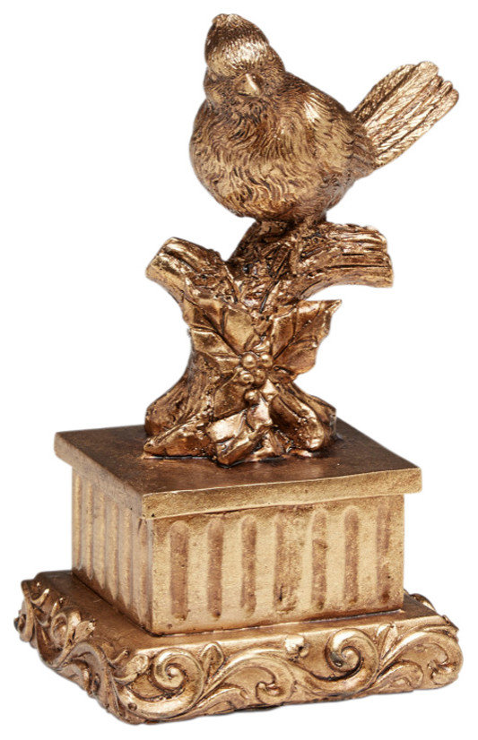 Golden Cardinal Statue - Victorian - Decorative Objects And Figurines ...