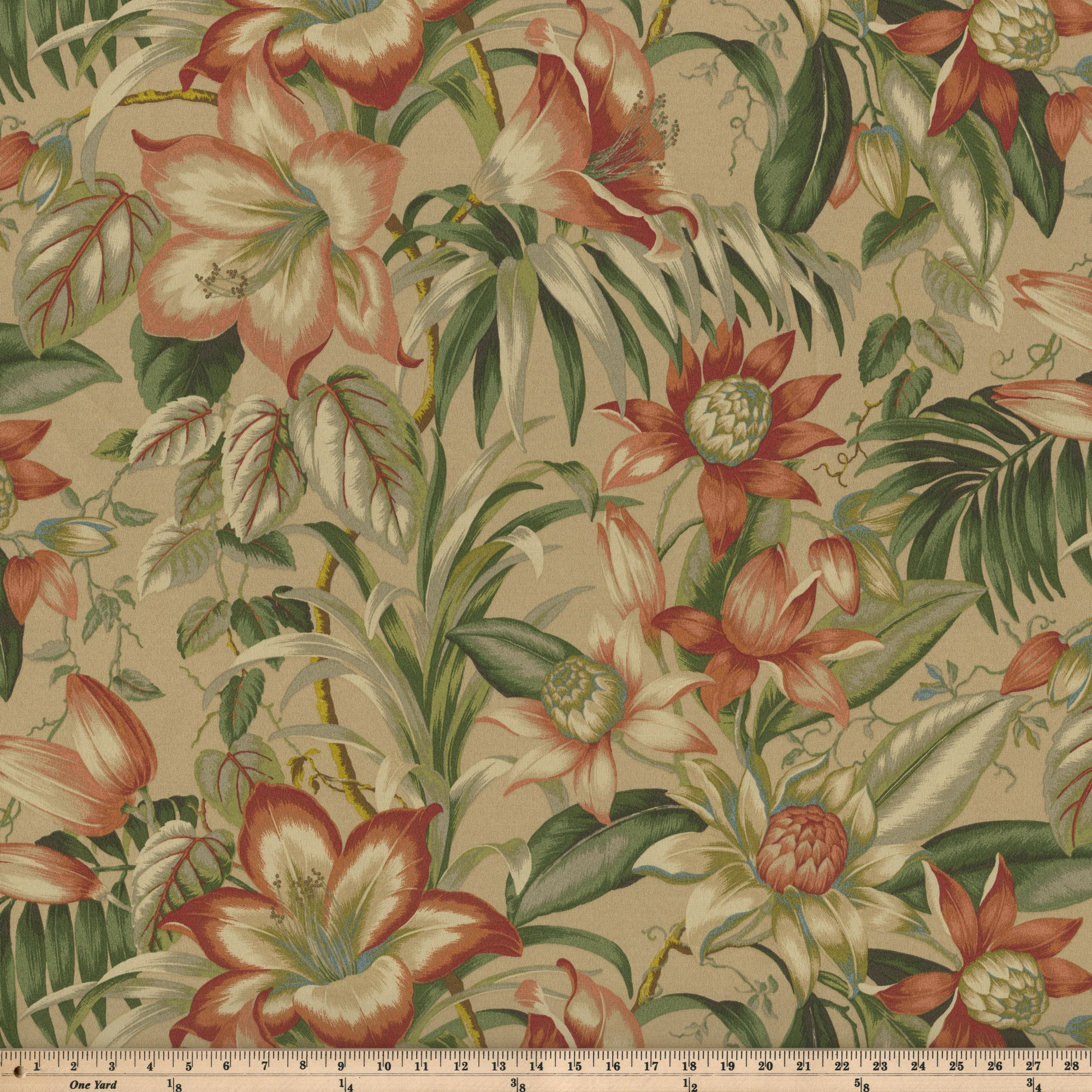 Botanical Glow Tiger Stripe Rounded Corners Chair Cushion - Tropical ...