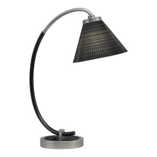 Table Lamps & Desk Graphite & Matte Black Finish 7 Black Matrix Glass ...