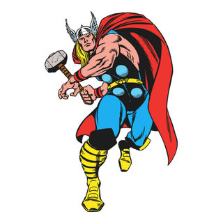 Marvel Classic Thor Comic Peel and Stick Giant Wall Decal ...