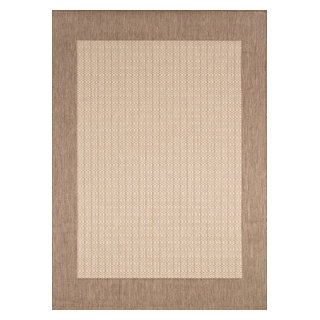 Couristan Recife Checkered Field Natural-Cocoa Rug 5'3" x 7'6 ...
