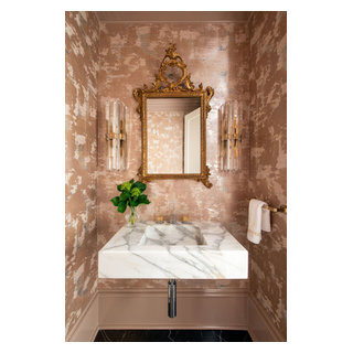 Modern Renovation to a Vintage Mansion - Transitional - Powder Room ...