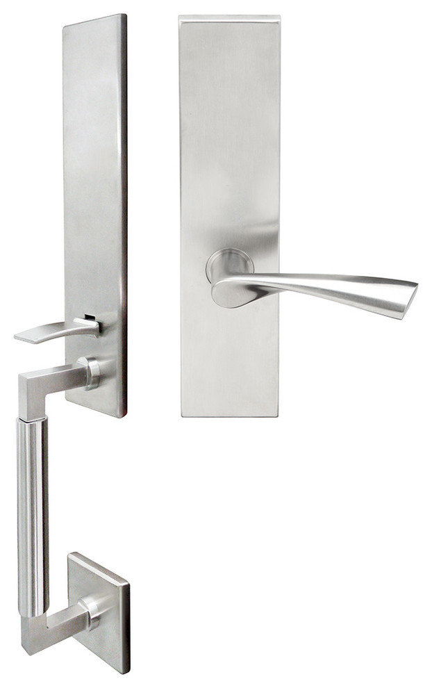 Breeze Lever, Mortise Dummy Handleset, Left Hand, Satin Stainless Steel ...