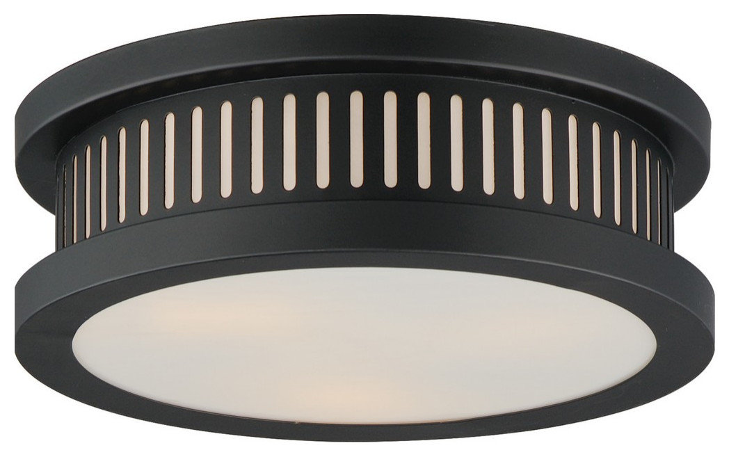 Oxford Three Light Outdoor Flush Mount, Black - Transitional - Outdoor ...