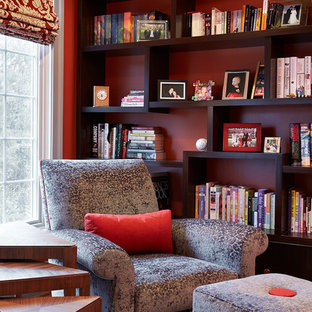75 Beautiful Home Office With Red Walls Pictures & Ideas - June, 2020 ...