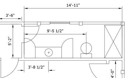 Vanity/linen closet design