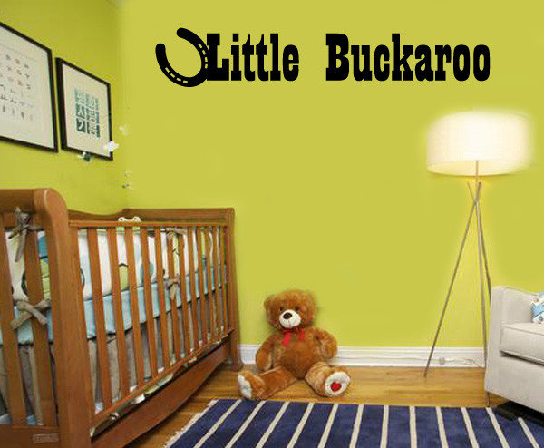 Little Buckaroo Vinyl Wall Decal c014, 10 in. - Contemporary - Wall ...