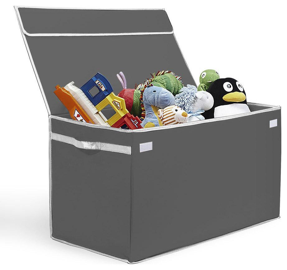 Kids Collapsible Toy Chest with Flip-Top Lid, Large - Transitional ...