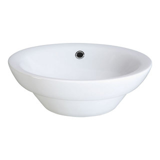 Elk Home Csr169Rd Semi-Recessed Round Vitreous China Vessel, White ...