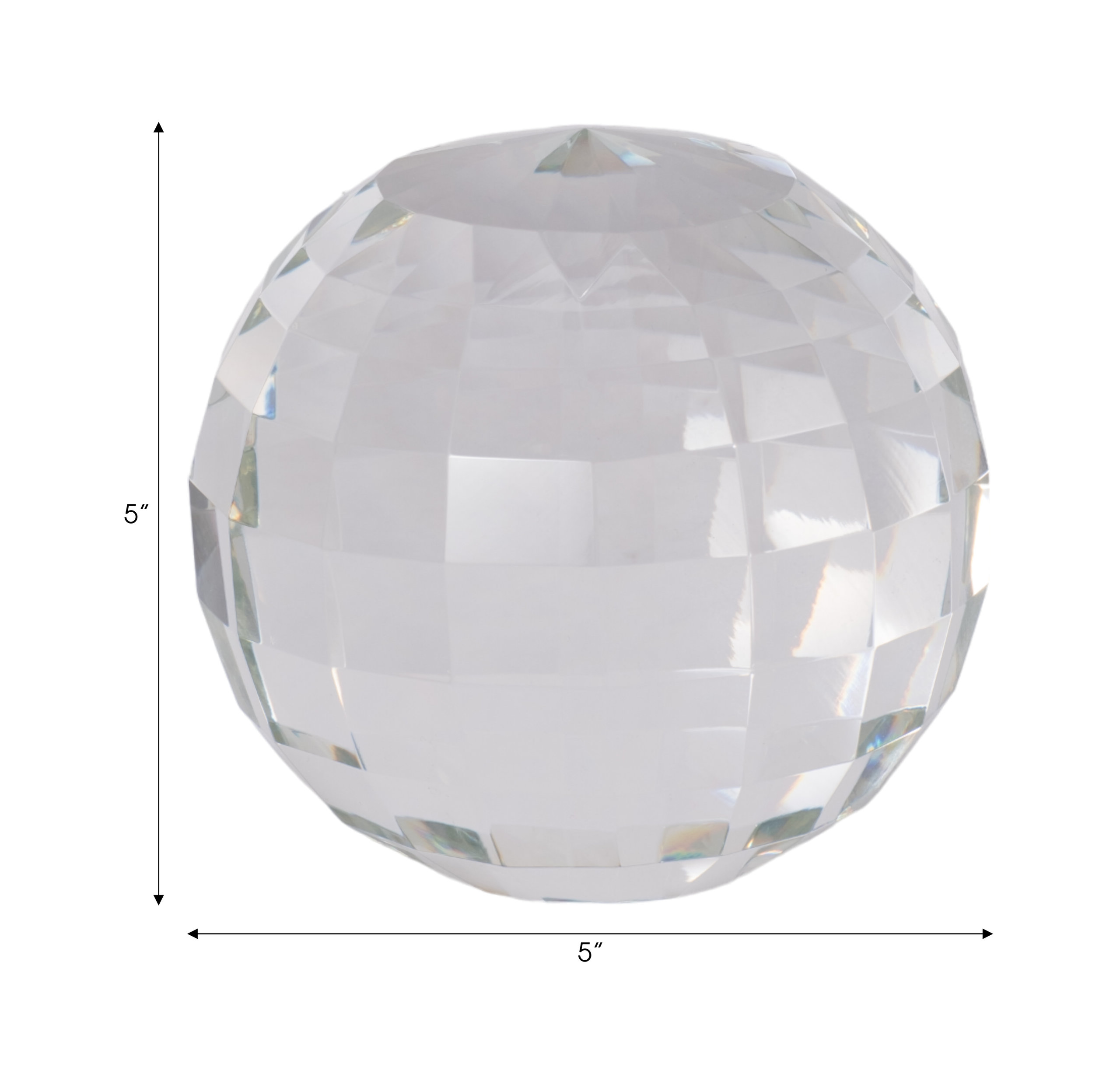 Crystal 5" Orb, Clear - Contemporary - Decorative Objects And Figurines ...