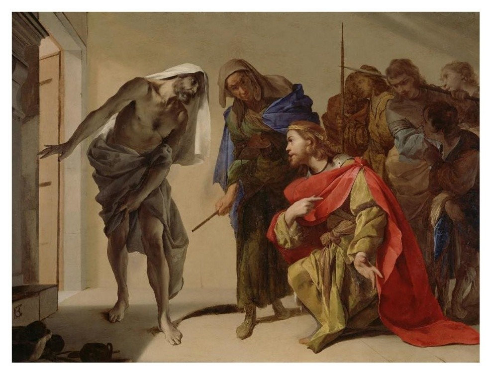 "The Shade of Samuel Invoked by Saul" Paper Print by Bernardo Cavallino ...