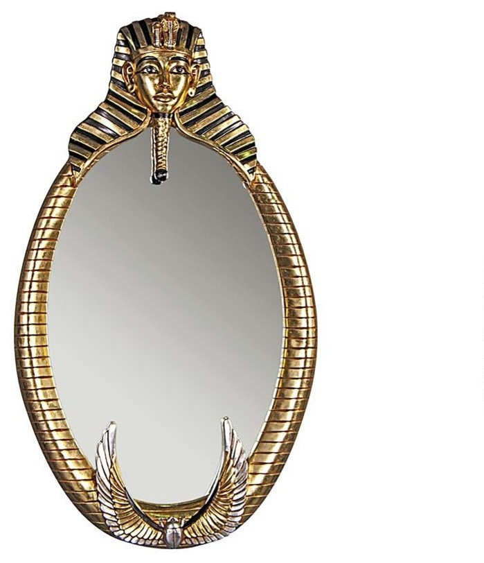 51" Classic Ancient Egyptian Collectible King Tut Oval Mirror Wall ...