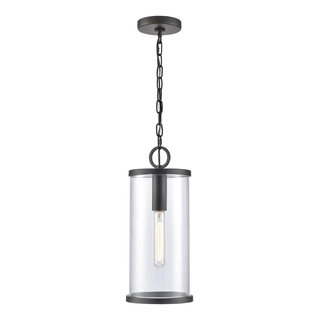 Hopkins 7.25'' Wide 1-Light Outdoor Hanging Light Charcoal Black ...