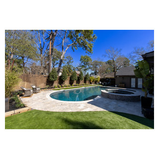 Memorial West Pool Remodel & Outdoor living Enhancement - Eclectic ...