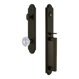 Arc 1-Piece Handleset, D Grip and Versailles Knob, 2.375" Backset ...